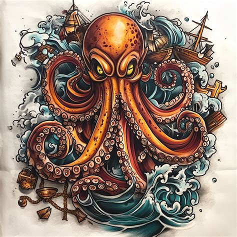 Squid Tattoo Designs