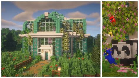 Minecraft How To Build A Panda House Panda Enclosure Tutorial Youtube
