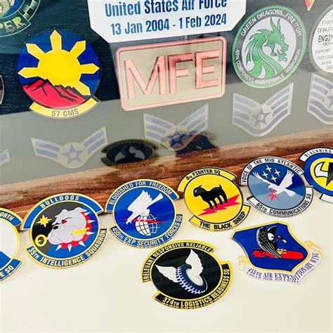 Shadow Box Air Force Patch Etsy