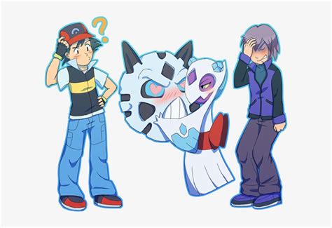 Paul X Ash Pokemon In Love Pokemon Ash And Paul 600x483 Png