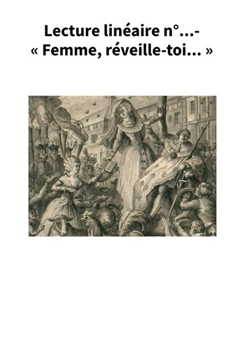 Lecture Linéaire Femme Réveille Toi Olympe De Gouges Genially