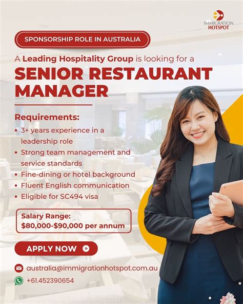 Sc494sponsorshipavailable Hospitality Immigrationhotspot Australia