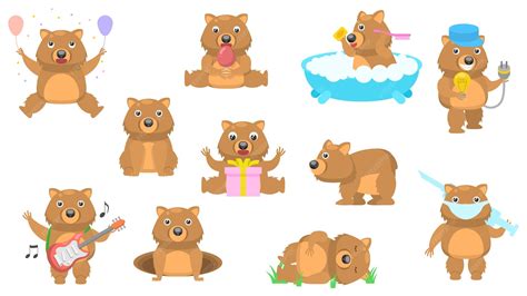 Grand Ensemble Collection Abstraite Plat Dessin Animé Différents