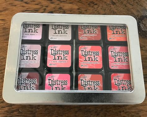 Ink Storage For Mini Cubes Distress Mini Ink Cube Storage Tin Ranger