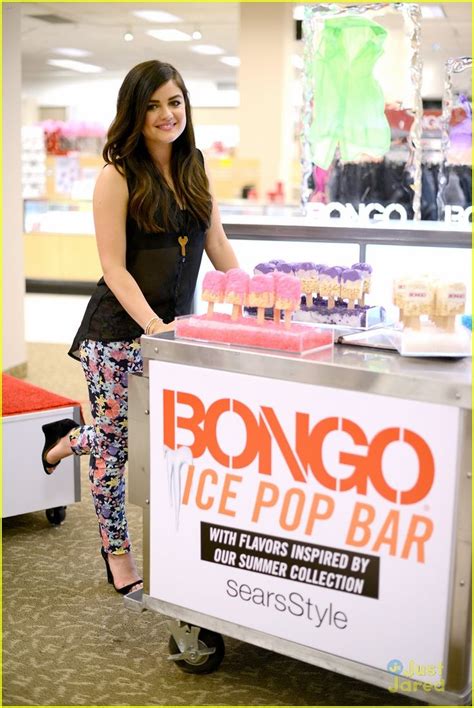 Lucy Hale Bongo Sears 02 Lucy Hale Checks Out The Cool Bongo Displays While Hosting The Bongo