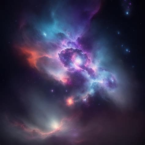 Premium Photo Starry Night Sky With Nebula And Galaxy