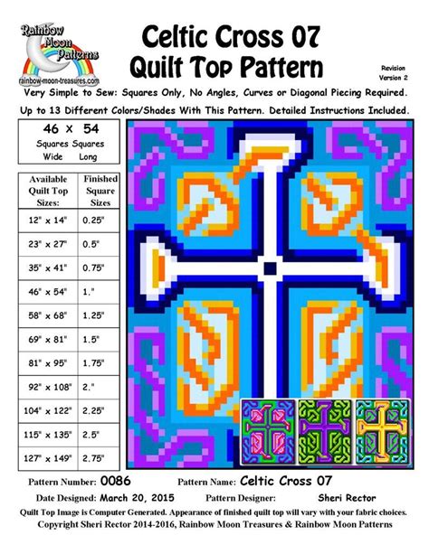 0086 Celtic Cross 07 Quilt Pattern Etsy Quilt Patterns Quilt Top Patterns Pixel Quilt Pattern