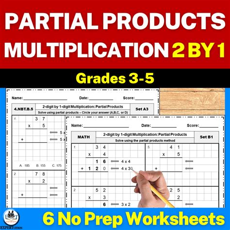 Partial Products Multiplication Strategies Worksheets Library