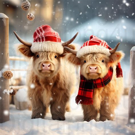 Christmas Cow Desktop Wallpaper