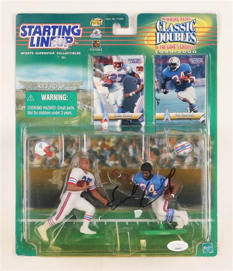 Earl Campbell Signed Eddie George And Earl Campbell Oilers 1999 Edition