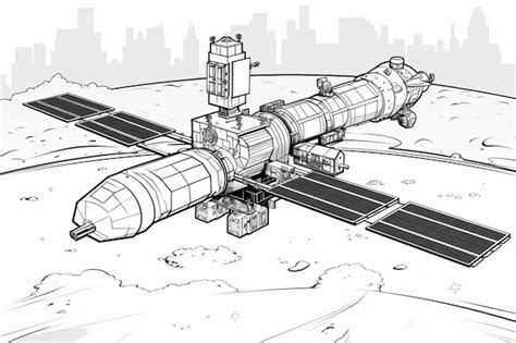 Coloring Pages International Space Station 2025