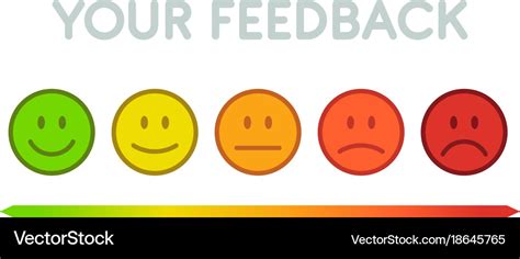 Feedback Scale Colored Faces Royalty Free Vector Image