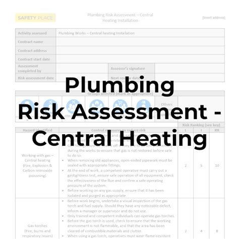 Free Plumbing Risk Assessment Template Templates Printable