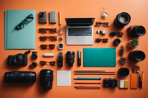 Premium Ai Image Creative Flat Lay Photo Of Workspace Desk