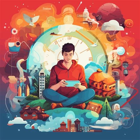 Premium Vector Dailyroutineovercolorfulbackgroundvector