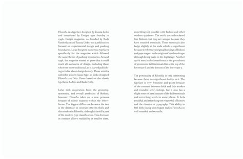 C Mini Project 3 Assigned Typeface Filosofia By Lauren Kenny Medium