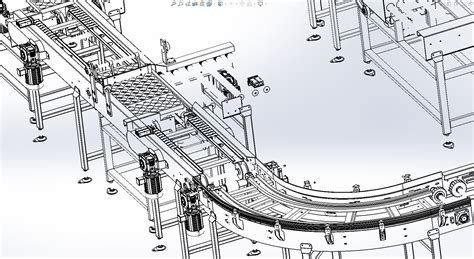 Industrial 3d Model Cake Conveyor Belt Machine World