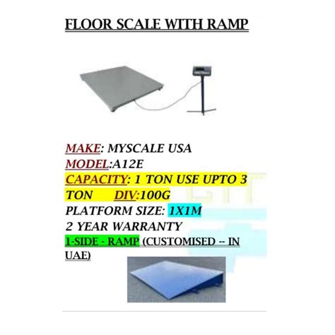 Industrial Floor Scale With Ramp Myscale Usa
