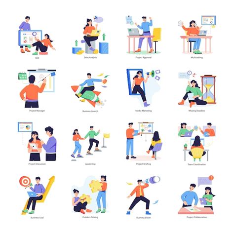 Premium Vector Pack Of 16 Project Management Flat Illustrations