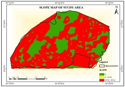 The Slope Map Of The Hilly Terrain Joda Barbil Watershed Download Scientific Diagram