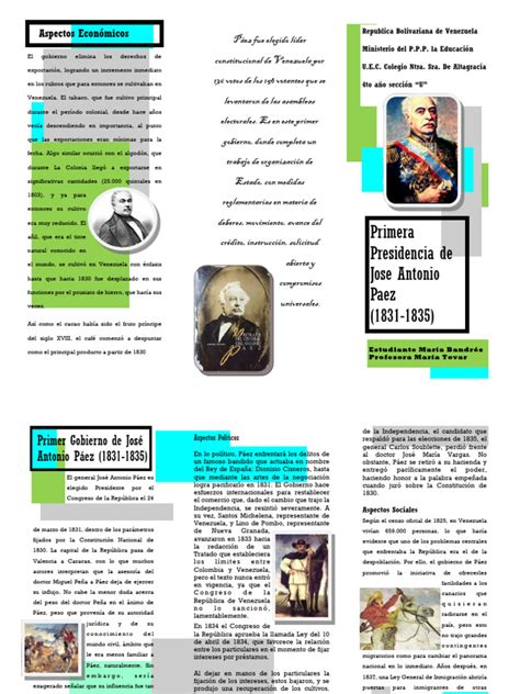 Primer Gobierno De Jose Antonio Paez Pdf Venezuela