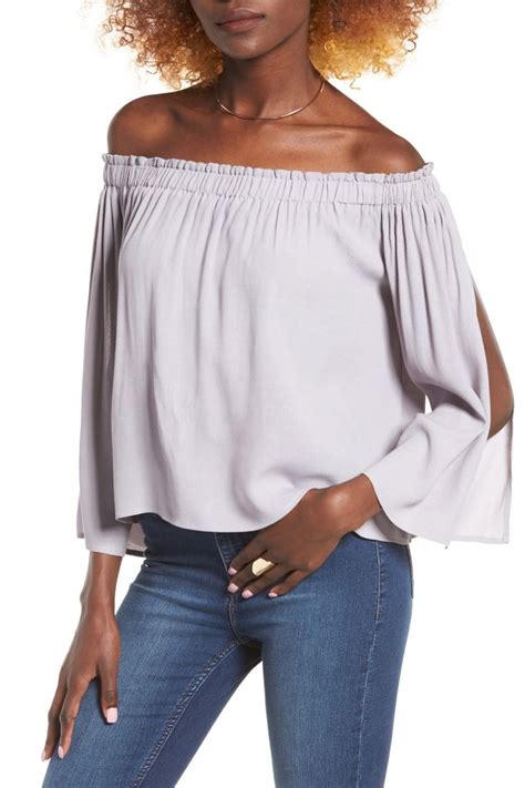 Annabelle Off The Shoulder Blouse White Bell Sleeve Blouse Blouse
