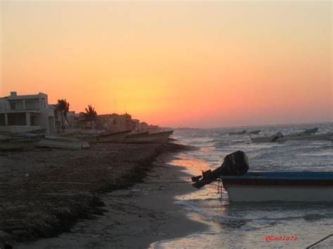 Sunset View Of Progreso Beautiful Coastal Town