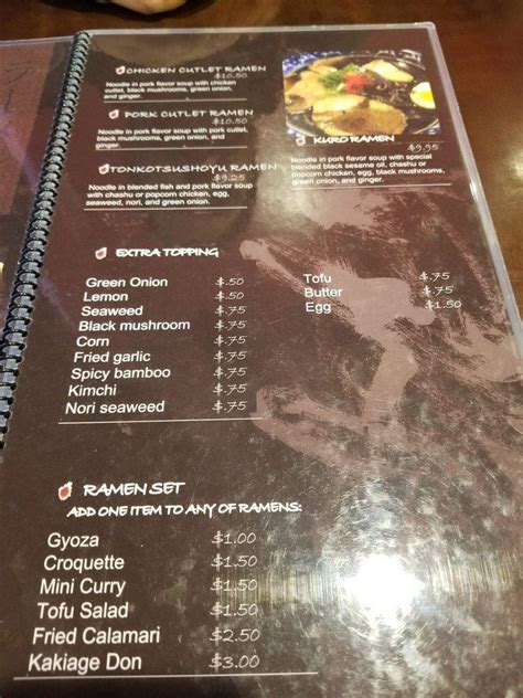 Menu At Kosuke Restaurant Alhambra