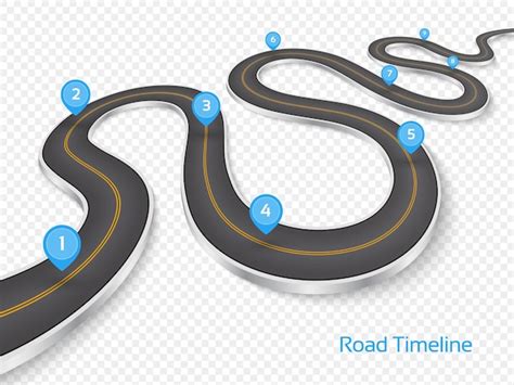 Concepto De Infografía Carretera 3d Sinuoso Vector Premium