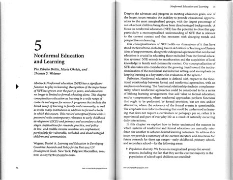 Pdf Nonformal Education And Learning