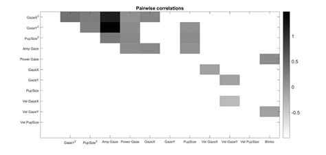 Figure Appx2 Correlation Between Different Eye Tracking Metrics Only