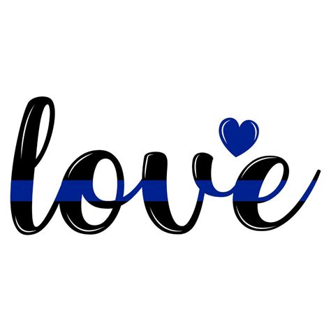 Blue Line Love U Press Transfers