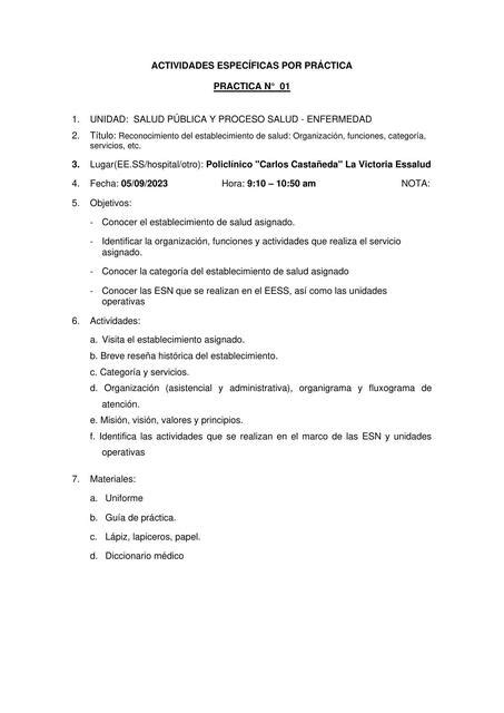 Salud Pública Ii Práctica 1 Sandra Elizabeth Ballena Custodio Udocz