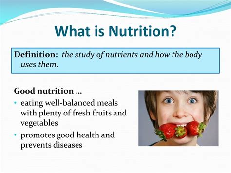 Ppt Importance Of Good Nutrition For Health And Well Being Powerpoint