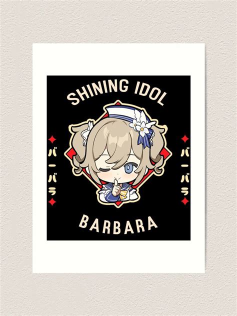 Barbara Chibi Genshin Impact Chibi Style Art Print For Sale By B