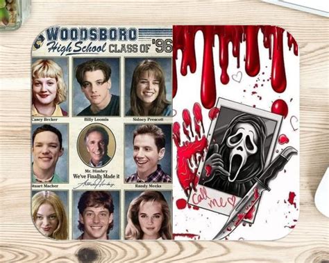 Mouse Pad Horror Scream Yearbook Etsy