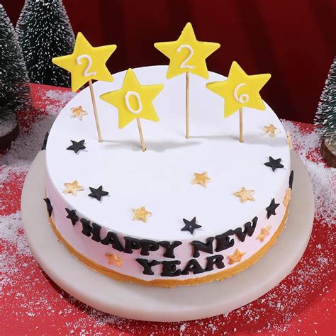 Buy Golden Stars New Year Cake Online Order Now