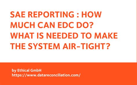 How Much Can Edc Do Sae Reporting