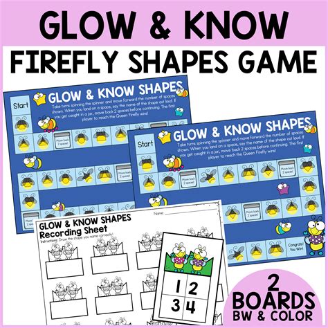 Firefly Shapes Game Free Printable Teaching Mama