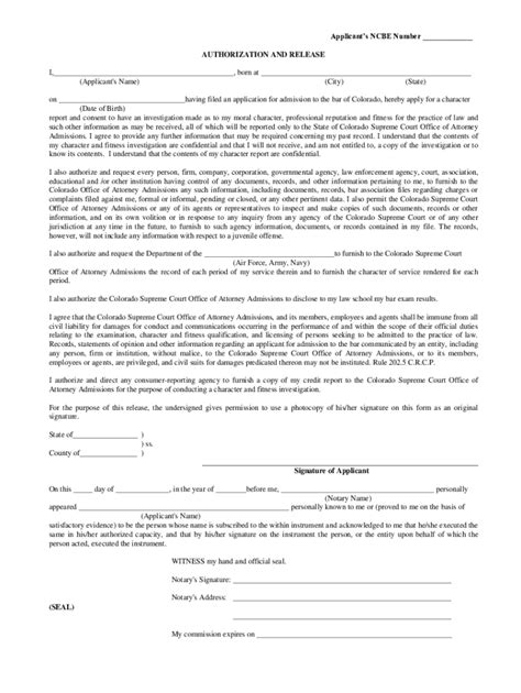 Applicants Ncbe Number Authorization And Fill Out And Sign Online Dochub