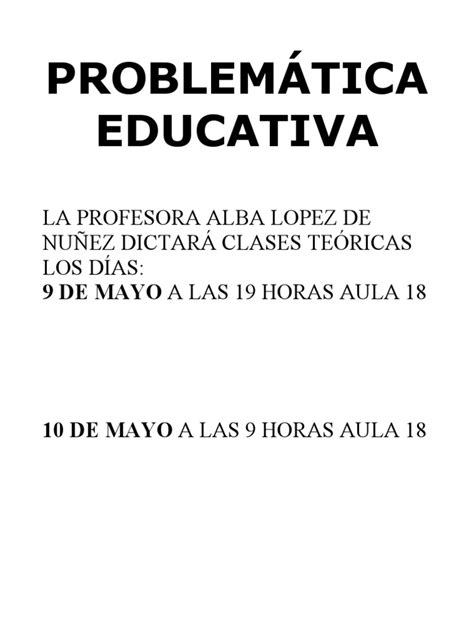 Problemática Educativa Pdf