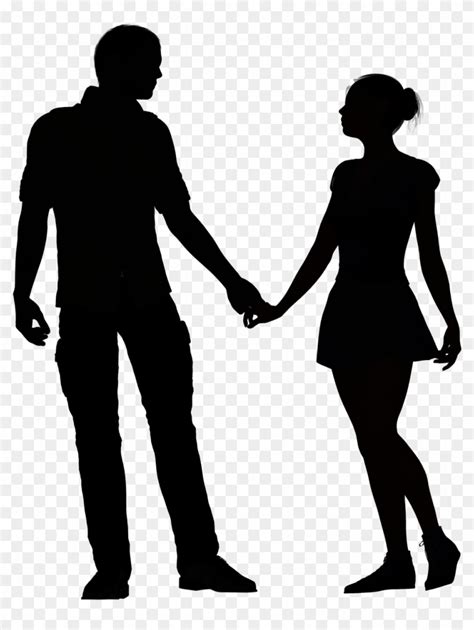 Couple Holding Hands Silhouettes
