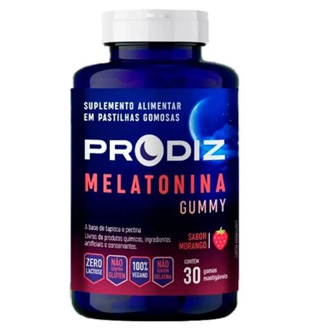 Prodiz Melatonina Gummy Sabor Morango 30 Comprimidos Shopee Brasil