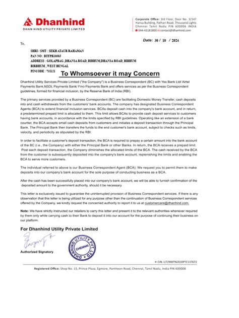 Election Letter Pdf