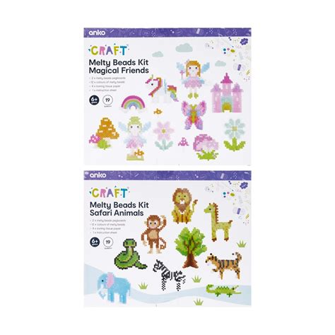 19 Piece Melty Beads Kit Assorted Kmart