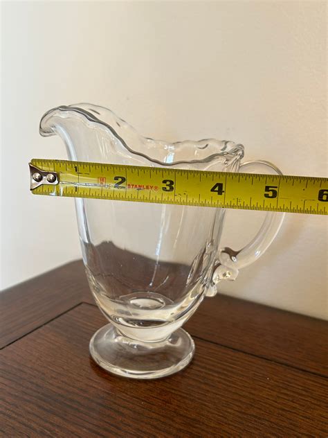 Vintage Clear Glass Pitcher Etsy