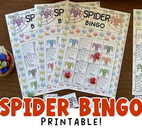 Free Printable Rainbow Spider Bingo Money Saving Mom®