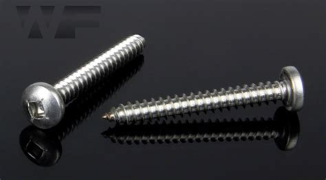 Square Drive Pan Head Self Tapping Screws Type C Point And Ab Thread In