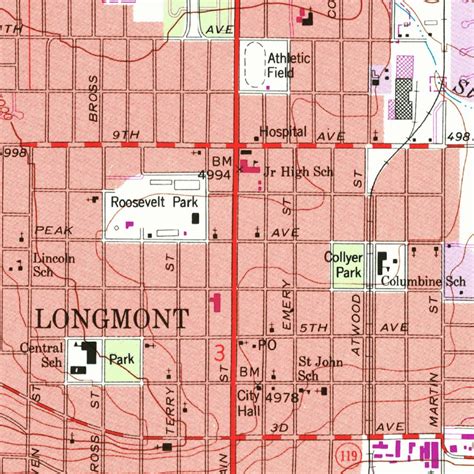 Longmont Co 1968 24000 Scale Map By United States Geological Survey