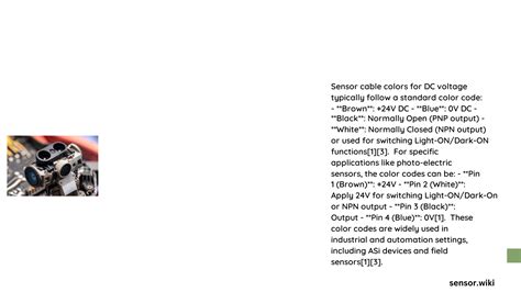 Sensor Cable Colours Comprehensive Guide To Automotive Wiring Colour Codes Sensorwiki
